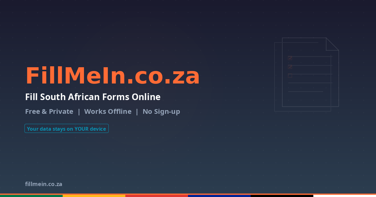 SA Forms — Download & Fill Online Free | FillMeIn.co.za